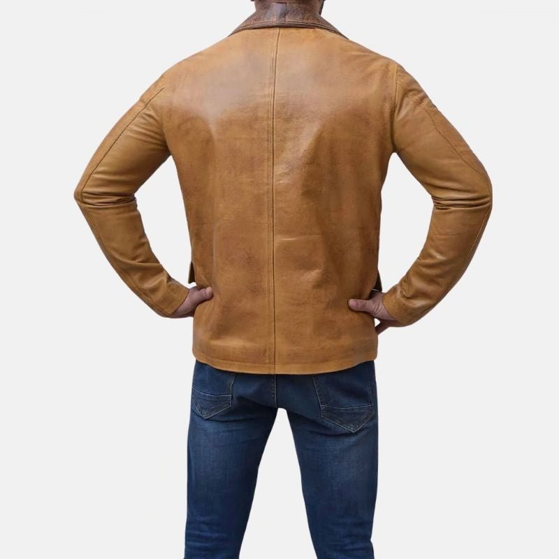 RDR 2 Classic Mens Brown Leather Jacket | Free Shipping – Trendy Jacket